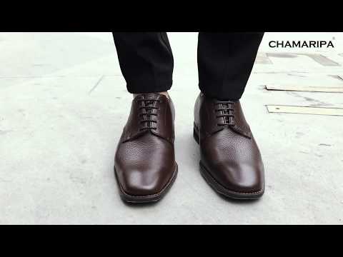 7 CM Taller Men Dress Shoe with Heels Formal Height Increasing Shoes -CHAMARIPA