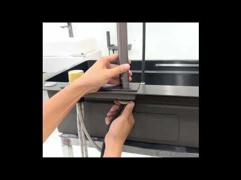 Hướng Dẫn Lắp Đặt Chậu Rửa Chén , chậu thác Kanzen - CR009 Chất liệu inox 304 thiết kế thông minh