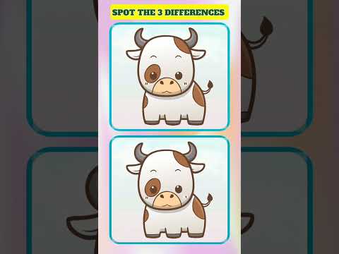 Spot The Difference Challenge #386 #brawlstars #cow #cows #mindgames #ytshorts #viralvideo