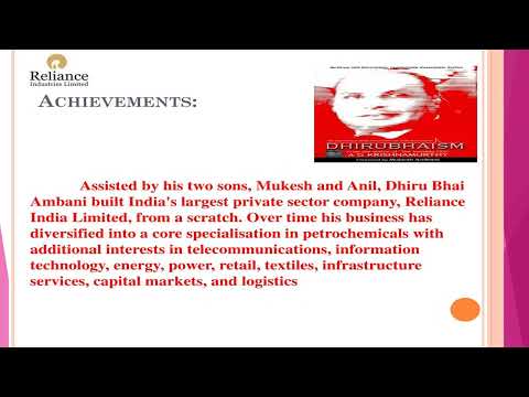 Introduction -success story of Dhirubhai Ambani