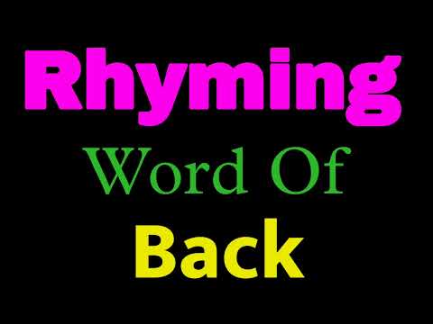 Back rhyming words | Rhyming words of Back | Back ka rhyming word | Rhyming Words