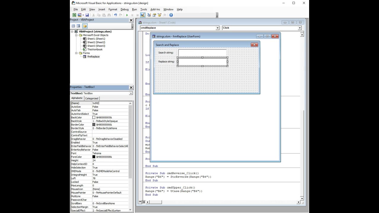 User Forms, Pt 1 - String Replace