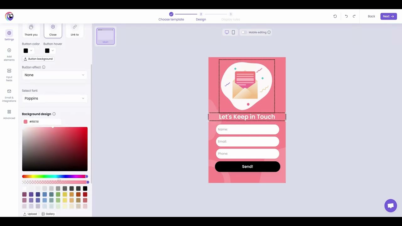 Embedded Form - create inline forms with Poptin 3.0