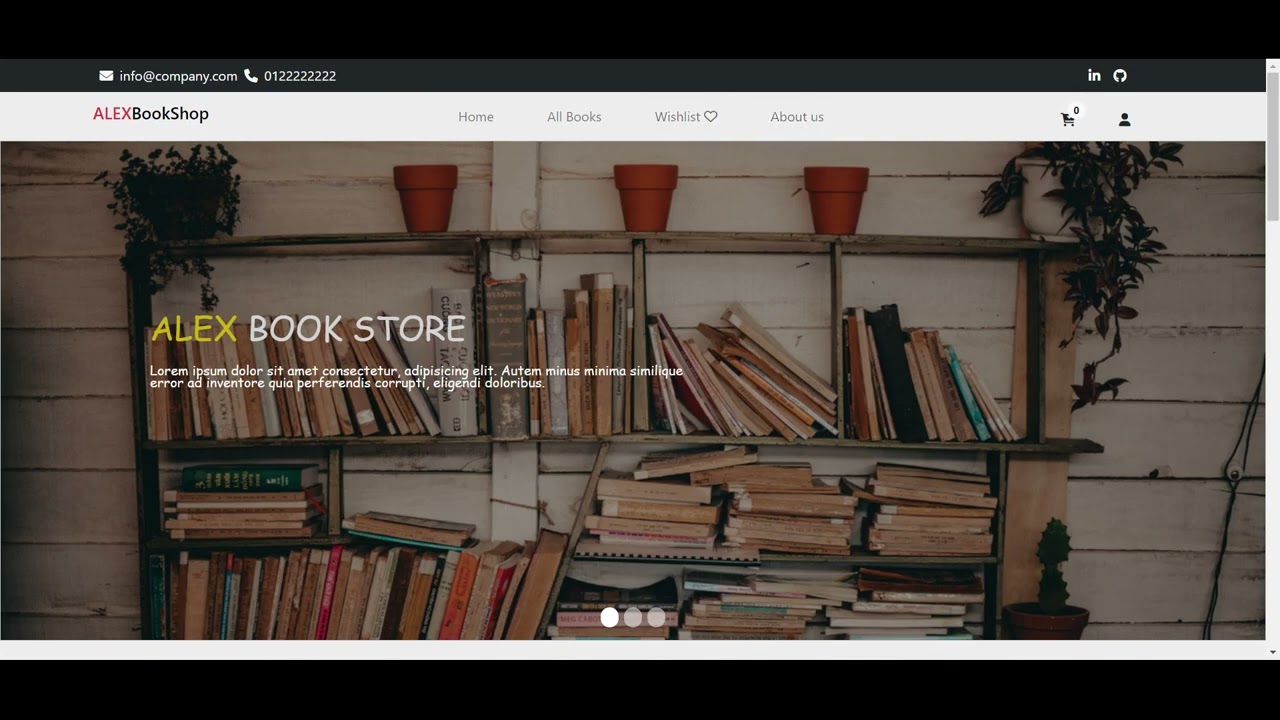 Book store APP  - React JS  #reactjs  #bootstrap #html5