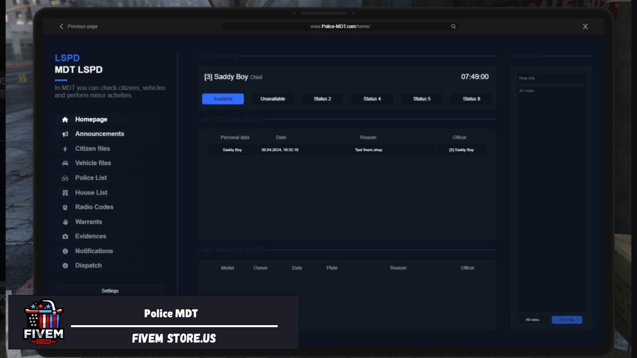 FiveM Police MDT #fivem #mdt