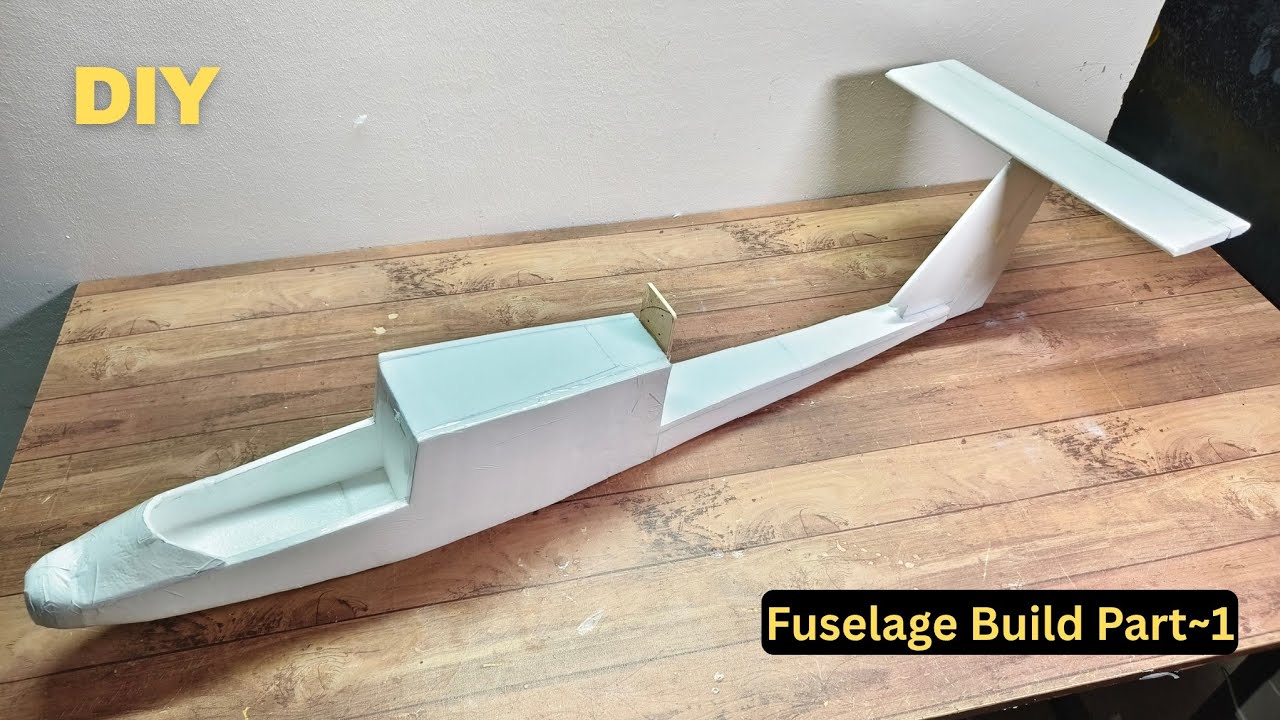 RC Sky Arrow Pusher Plane Part 1 | Fuselage Tutorial with PDF Plan @INDIRC1