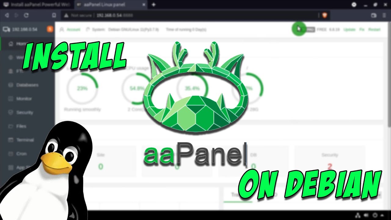 Install aaPanel - Powerful Web Server Dashboard - on Debian
