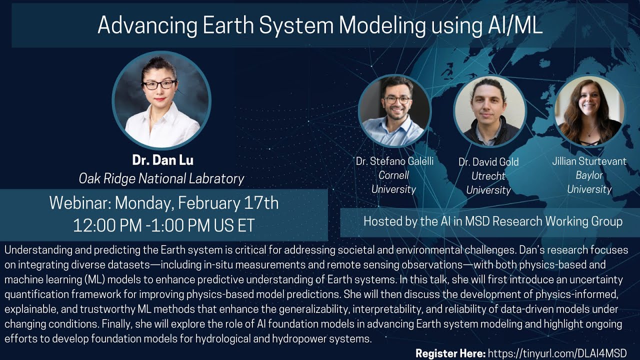 MSD CoP Webinar: Advancing Earth System Modeling using AI/ML