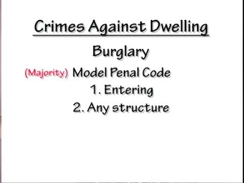 Crimi Law Bar 9: Crimes Against Dwelling or Habitation
