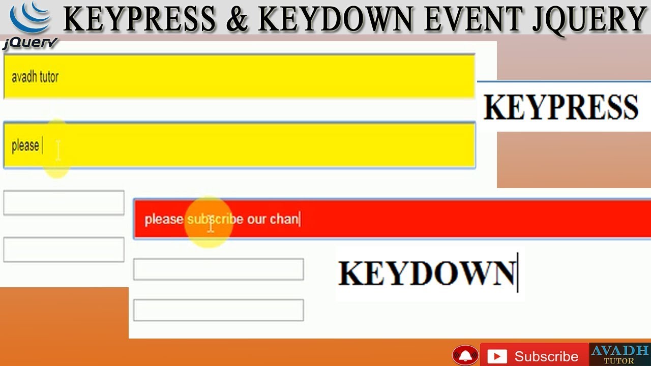 keypress event jquery || keydown event jquery || keypress  keydown event input style change jquery