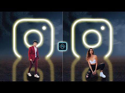 Instagram Glowing Logo Photo Editing In Photoshop | Glowing Instagram Logo Effect Tutorial