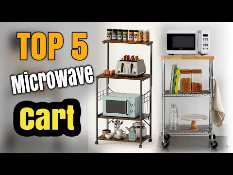 Best Microwave Cart With Storage on Wheels
