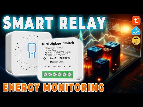 Smart Zigbee relay Tuya with energy monitoring for smart home and automation