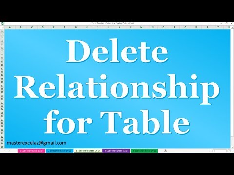 how to delete table relationship | Power pivot excel