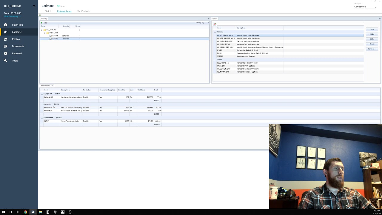 Xactimate - How To Input iTel Independent Pricing Component
