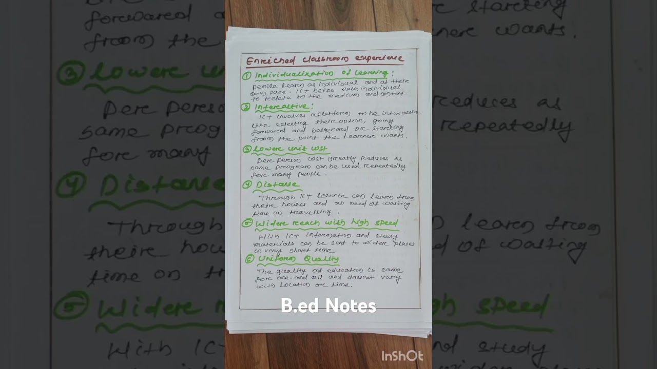 B.ed Notes/Unit -4/application of ICT for Enriching Classroom Experience#notes#bestnotes#ict