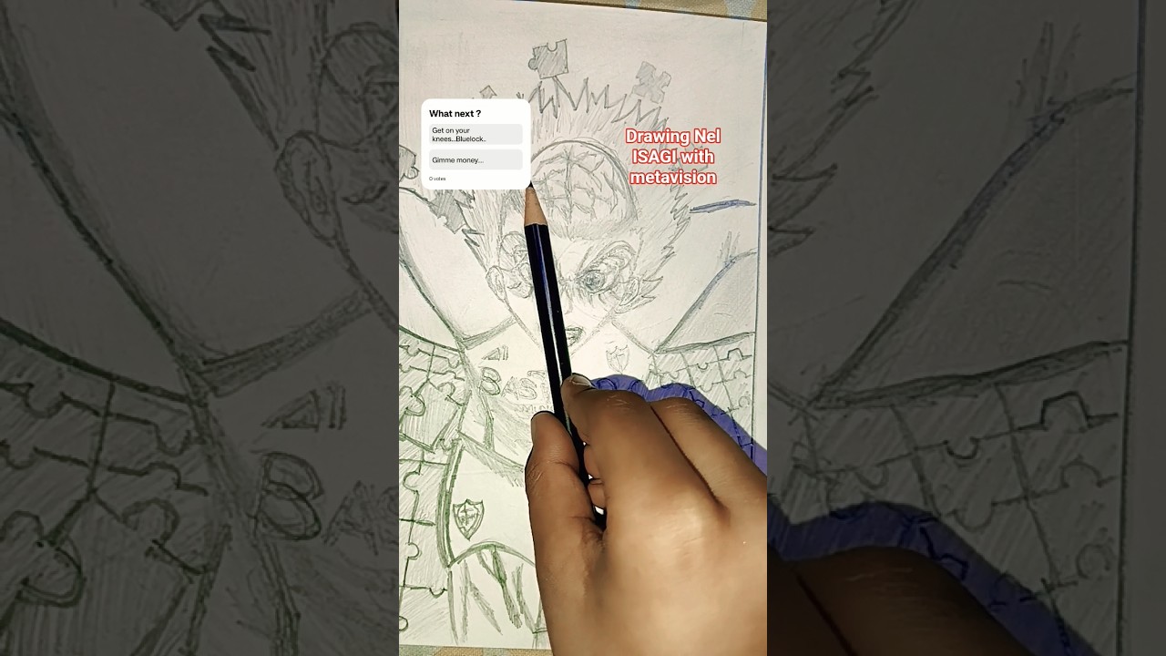 Drawing NEL ISAGI with metavision from BLUELOCK #anime #bluelock #nelisagi #demonking #metavision