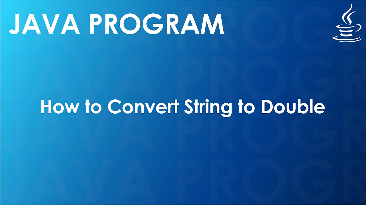 Java Program to Convert String to Double | Java Examples