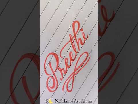 Preethi Name Art #shorts #ytshorts