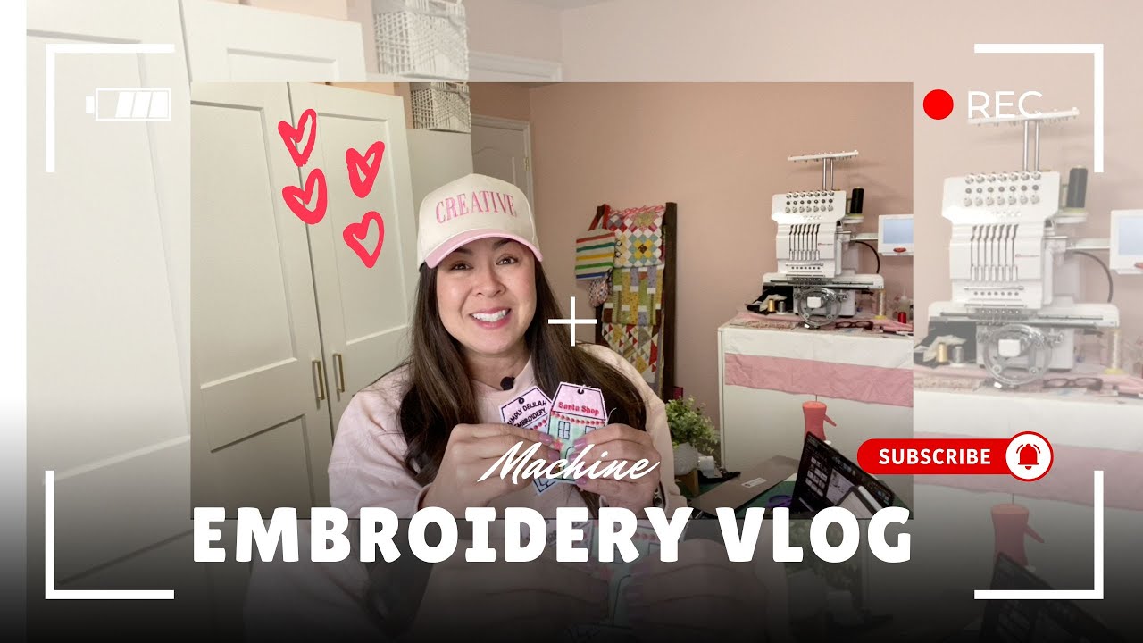 Machine Embroidery business Vlog. Etsy Machine Embroidery files