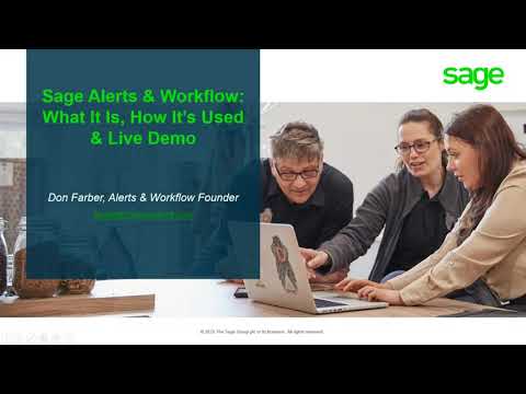 Sage Alerts and Workflow for Sage 100