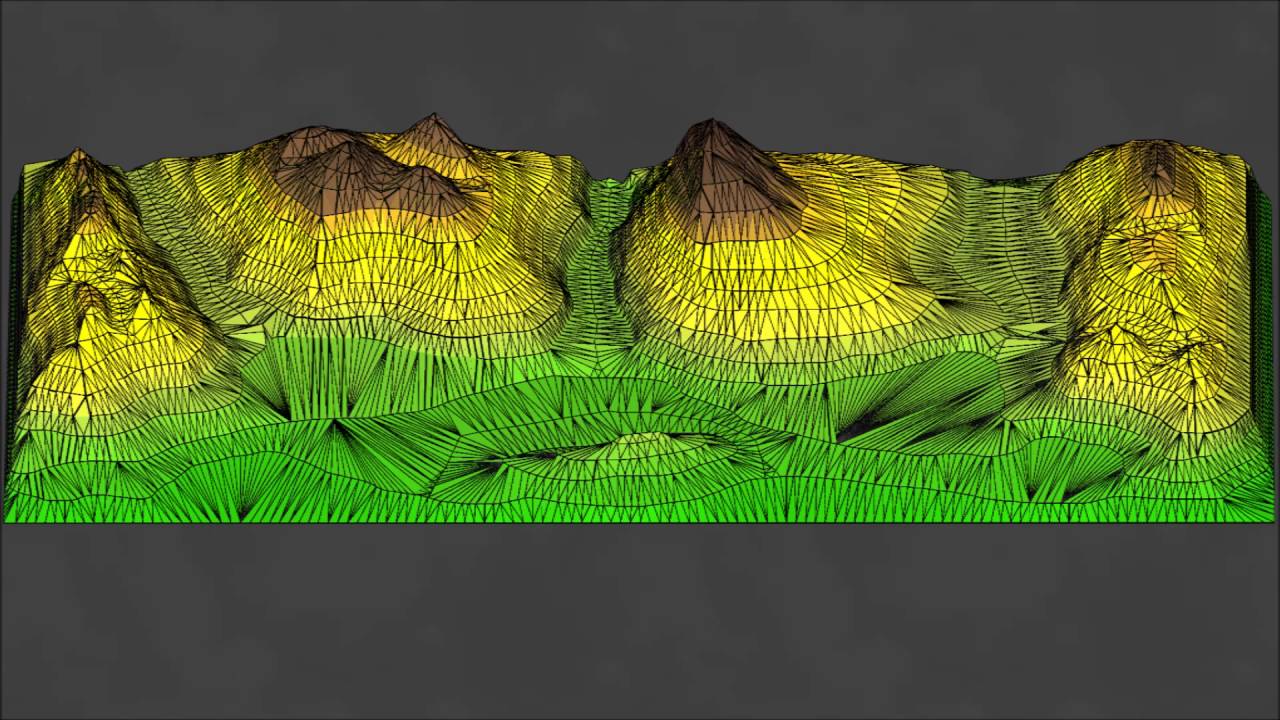 Contour Map Triangulation, Visualization & Pathfinding