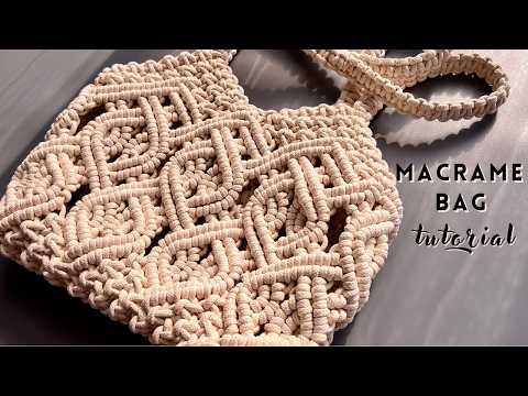 Macrame BAG Tutorial │ DIY Macramé Bag Without Fringe