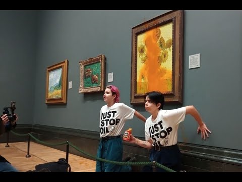 Climate Activists Throw Tomato Soup on Van Gogh Painting in London