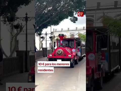 El tren llega a Firgas