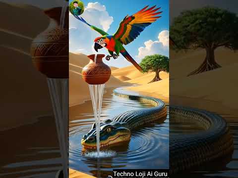 "Registan Mein Dosti: Ek Parrot Aur Saap Ki Kahani ???????? | AI Animation"#ai #cartoon #motivation
