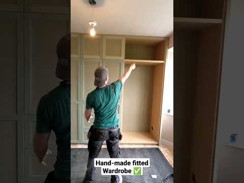 Doors on the handmade fitted wardrobe. #diy #diytips #carpenter #woodworking #diyprojects #howto