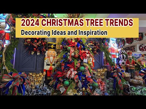 Christmas 2024, Christmas Tree Trends Decorating Ideas, Inspiration, Ornaments, Ribbons, Garlands