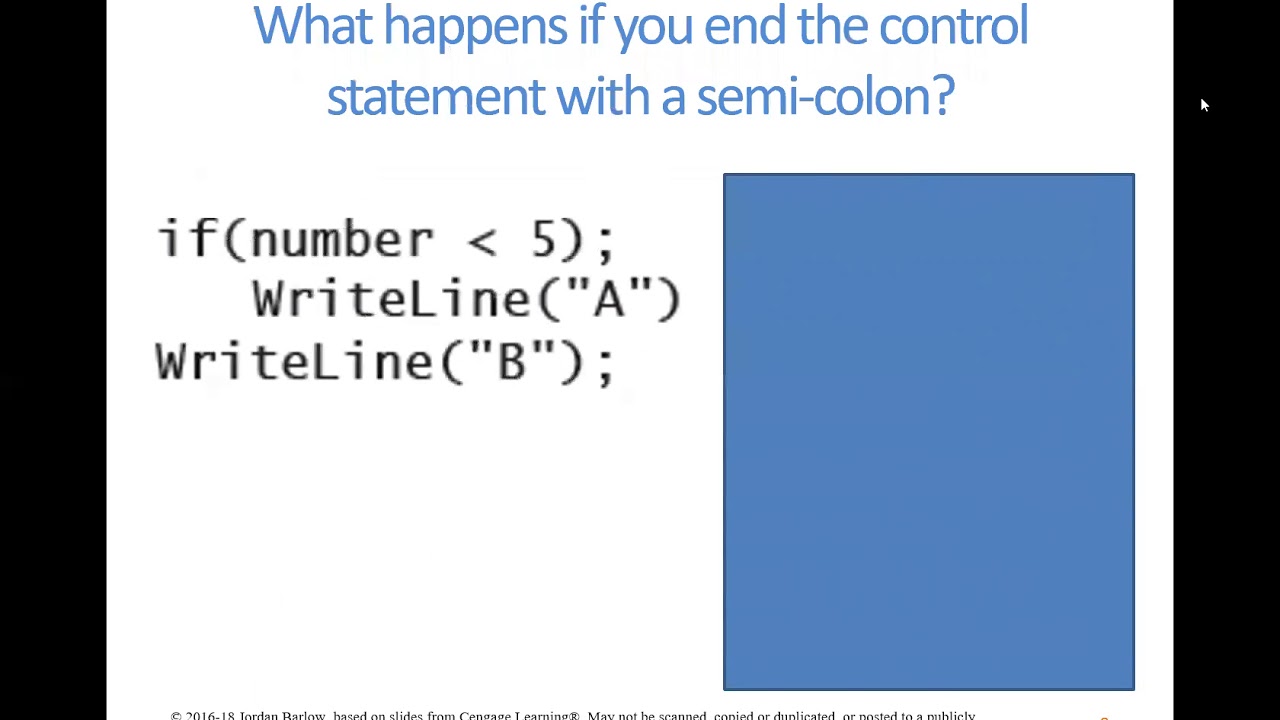 Intro to C#: Chapter 4, Part 1: Decision structures -- IF statements