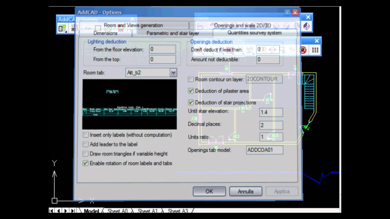 Rendering, final drawing layout: plans, elevations, sections and 3D views