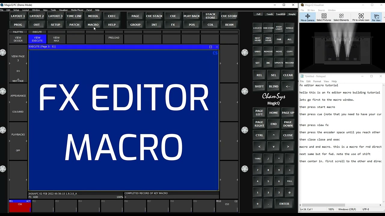 chamsys magicq fx editor macro tutorial