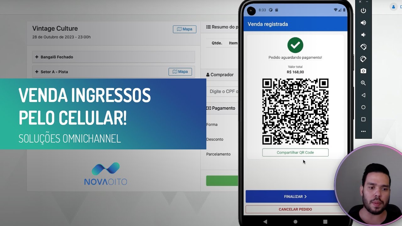 Sistema para Venda de Ingressos - Plataforma Completa | Novaoito