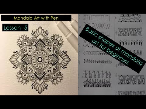Basic shapes of Mandala Art for Beginners/ Lesson -5/ Meanings of colors in Mandala Art
