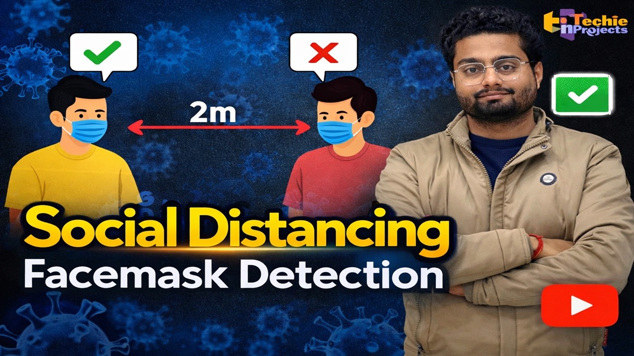 Real Time Face Mask Detection using Machine Learning | Social distance detection in Python