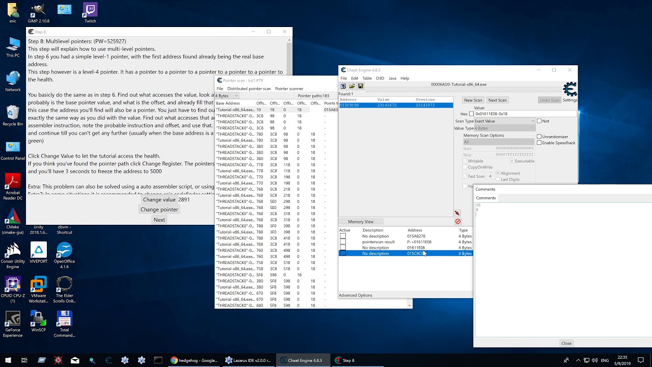 Cheat Engine Tutorial Step 8 : Multilevel Pointers