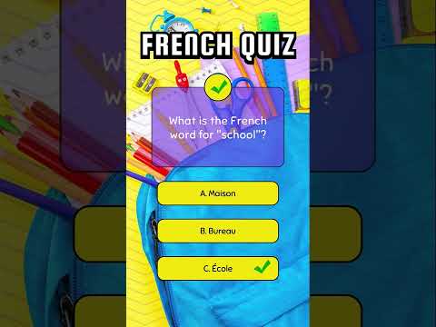 French quiz 114 What is the French word for "school"? #frenchforbeginner #askinfrench