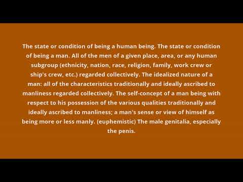 what is the meaning of manhood