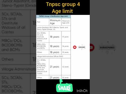 tnpsc group 4 exam age limit #tnpsc #tnpscgroup4