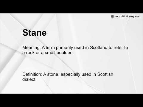 Stane Meaning