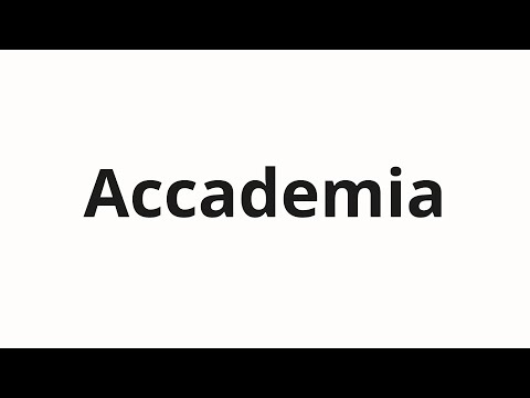 How to pronounce Accademia