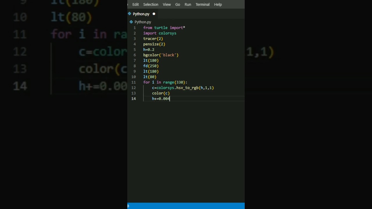 Crazy output design using turtle python🔥 #coding #programming #python #shorts