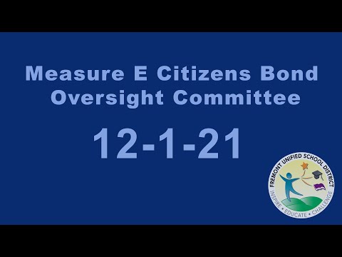 Measure E Citizen's Bond Oversight Committee - 12.01.21