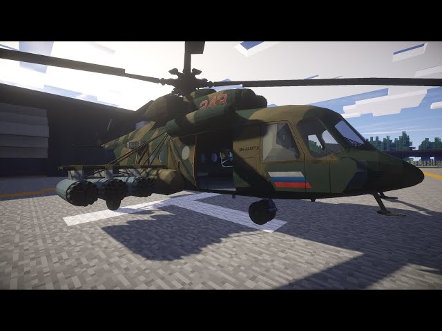 Mcheli addon: Mi-8AMTSh helicopter family + mi-171 Minecraft Mod