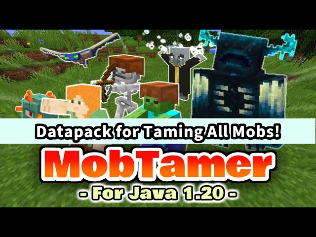 Minecraft, but you can tame all mobs! "MobTamer" Minecraft Data Pack