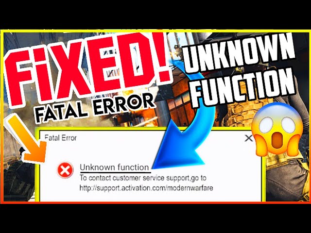 How To Fix Fatal Error Unknown Function Bug In Call Of Duty Warzone