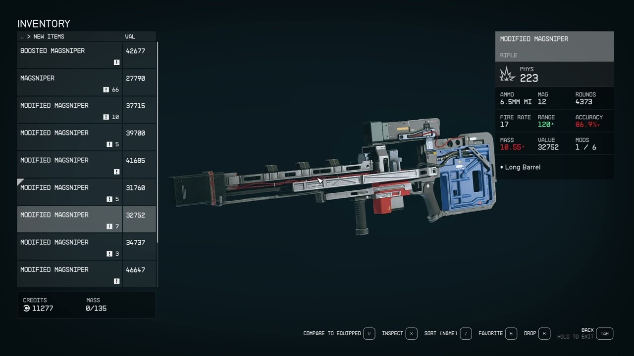 Starfield MagSniper Weapon Console Command Code